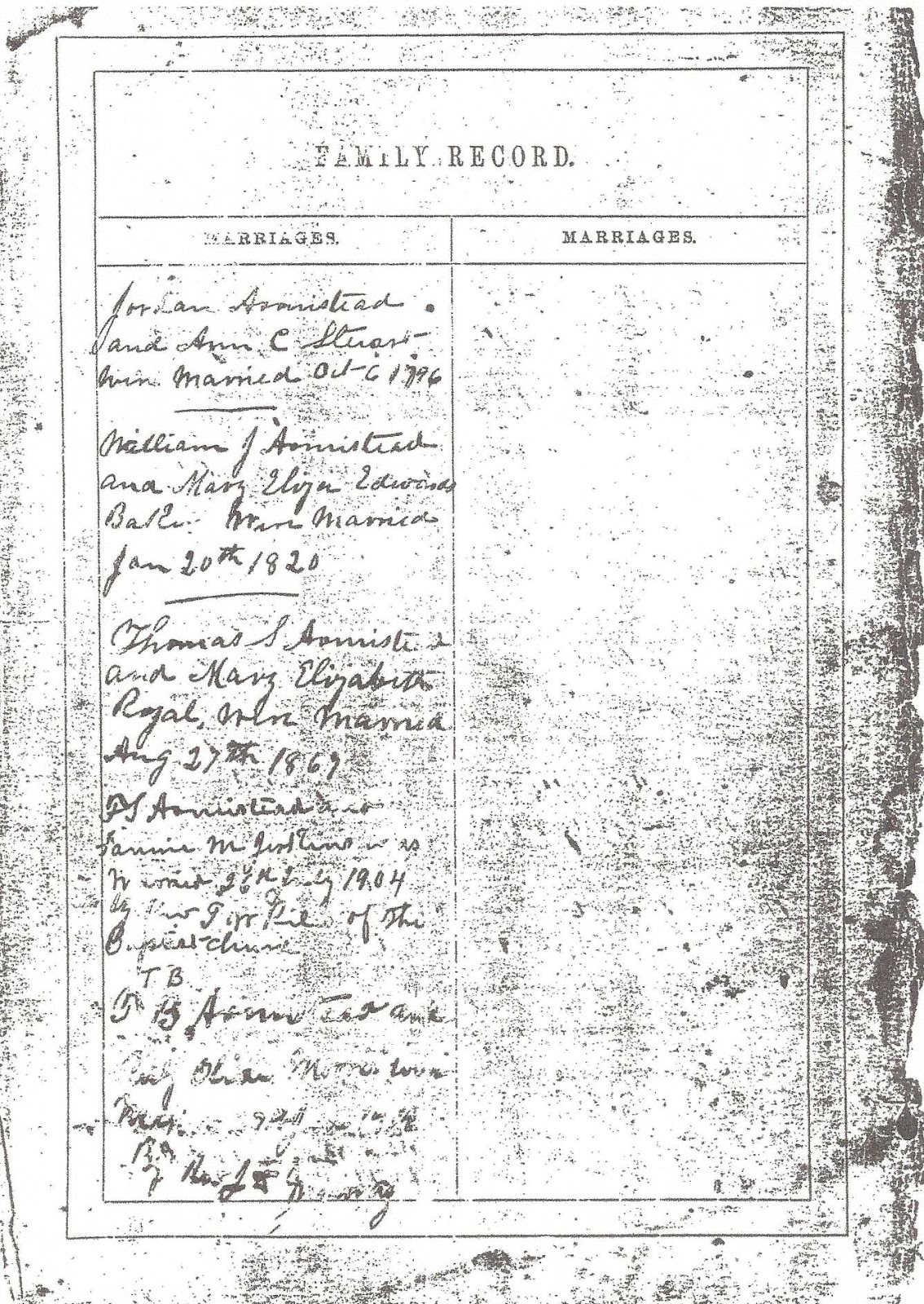 Meixner Messages: Armistead Family History #12