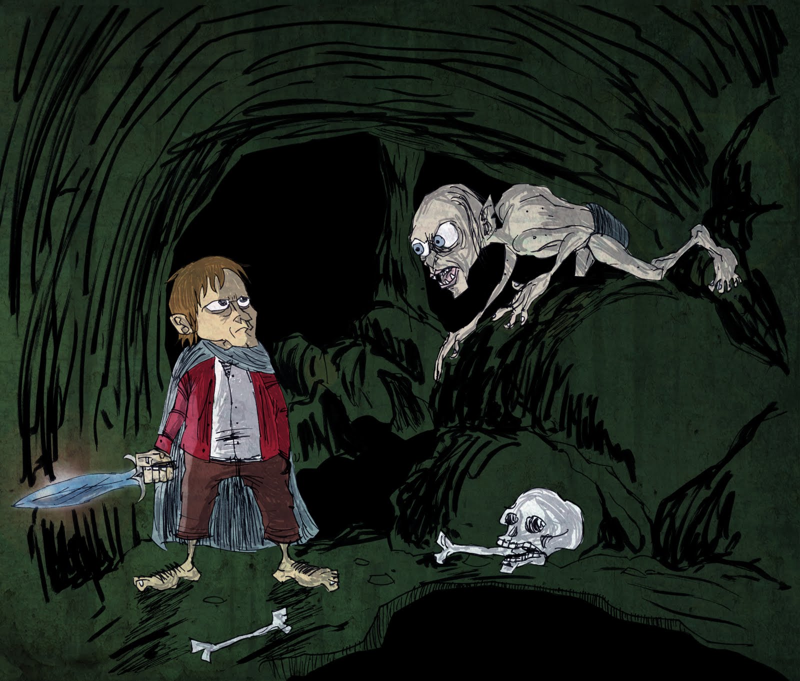 Daily Characters: Gollum and Bilbo