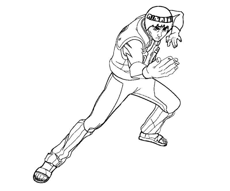 Might Guy 6 Coloring | Crafty Teenager