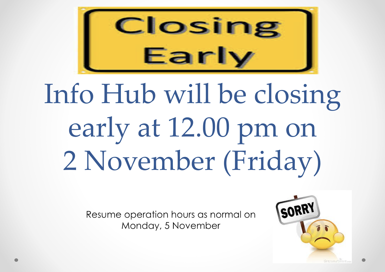 Closing Early closing-early