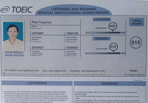 Bí kíp tự học online đạt 815 TOEIC của chàng trai Huế | HỌC VIỆN ĐÀO TẠO TRỰC TUYẾN-TẬN TÂM-CHẤT ...