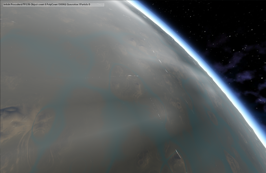Planetary Engine v3 : floating point heightmap, clouds , lensflare