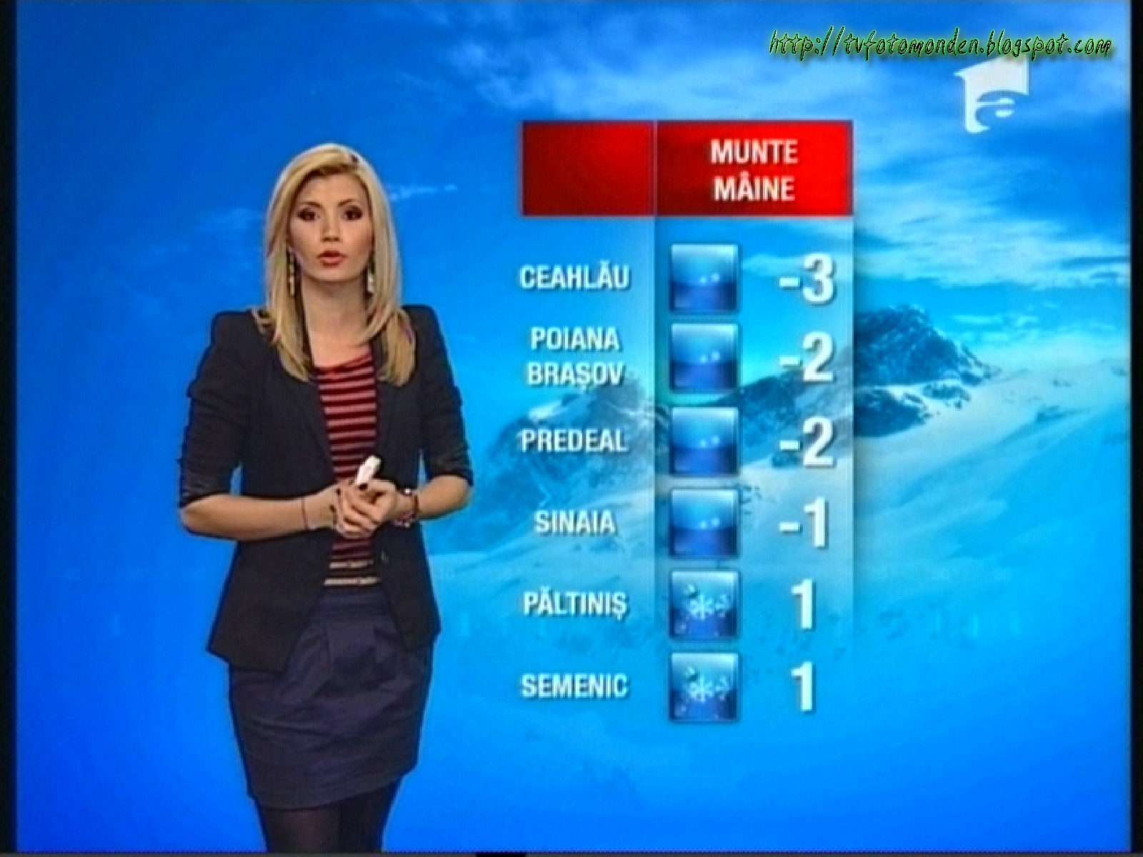 tv foto monden: Anamaria Stancu prezinta rubrica meteo pe Antena 1