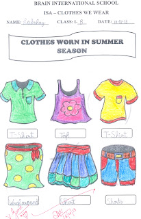 Brain International School: Clothes Worn in Summers and Winters