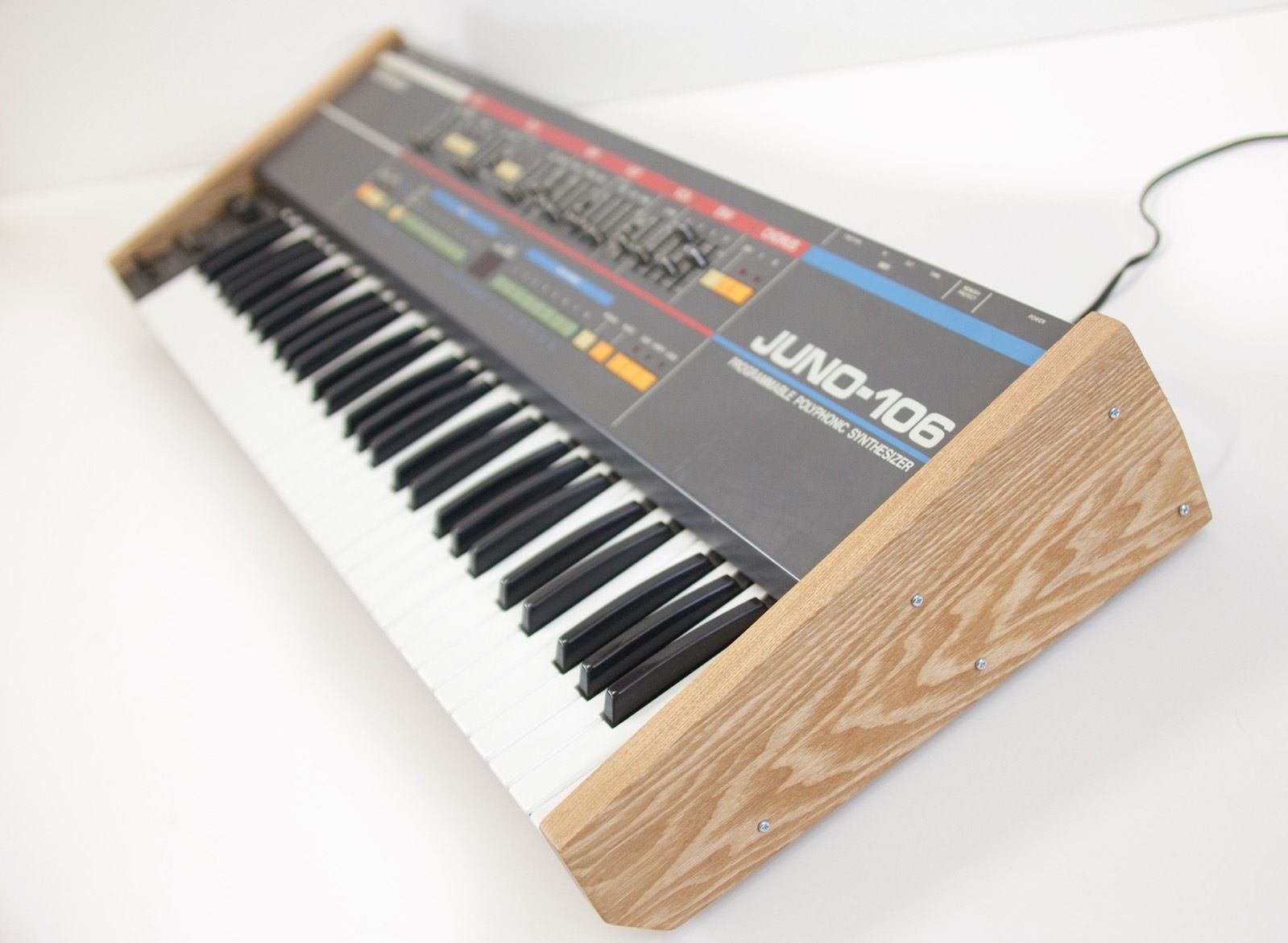 MATRIXSYNTH: Roland Juno-106 SN 468471 with Solid Wood Side Panels