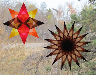 Harvest Moon by Hand: Autumn Window Star - Art Every Day Month - Day 2