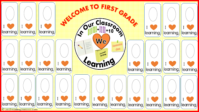 Reading2success: Welcome to First Grade Bulletin Board