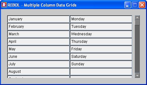 Rebol: Multiple Column Data Grids
