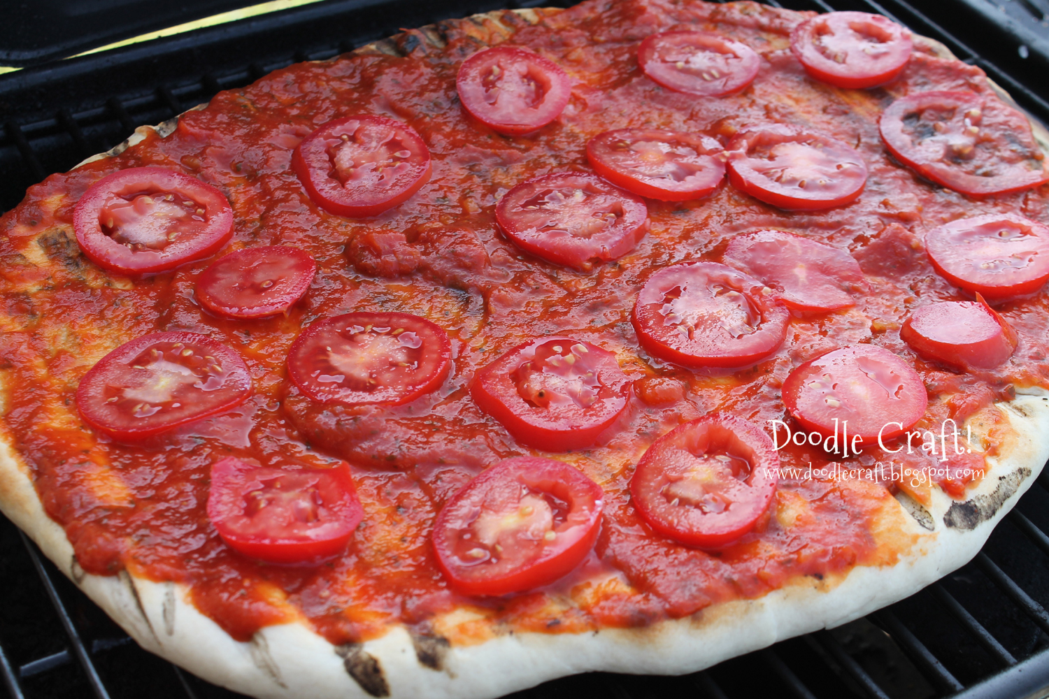 Italian Roma Tomato Mozzarella Grilled Pizza!