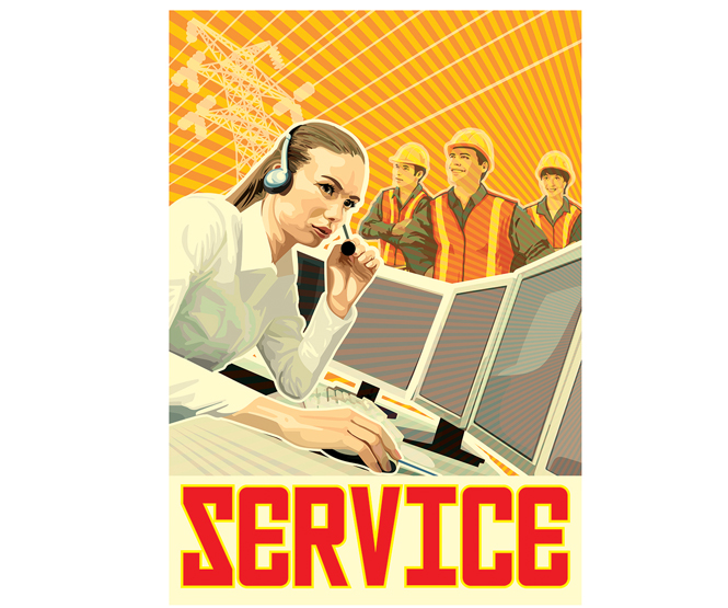 Steve V Illustration: Service Poster