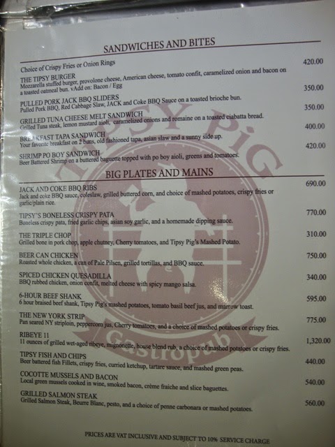 ERICJAZ FOODIES: TIPSY PIG GASTROPUB