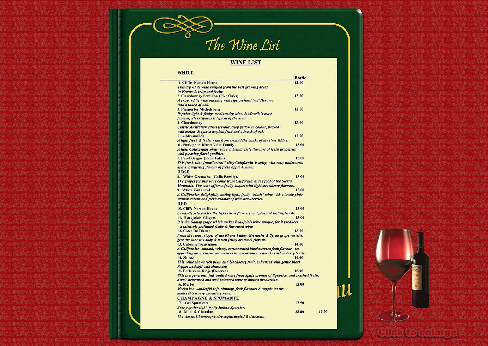 Diseño de su Carta de Vinos