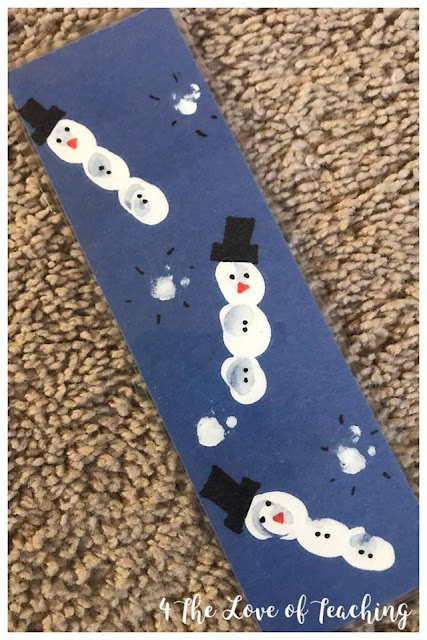 Snowman Bookmark - For the Love of Teaching