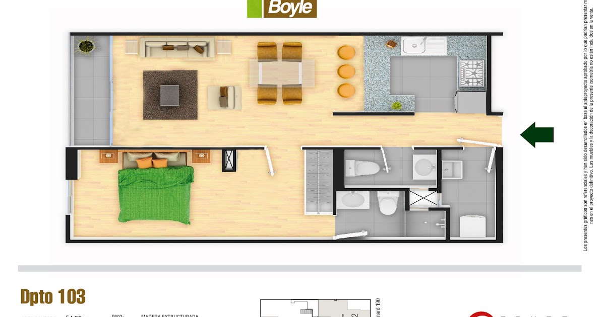 PLANOS DE DEPARTAMENTOS EN 55M2 : PLANOS DE CASAS GRATIS Y ...