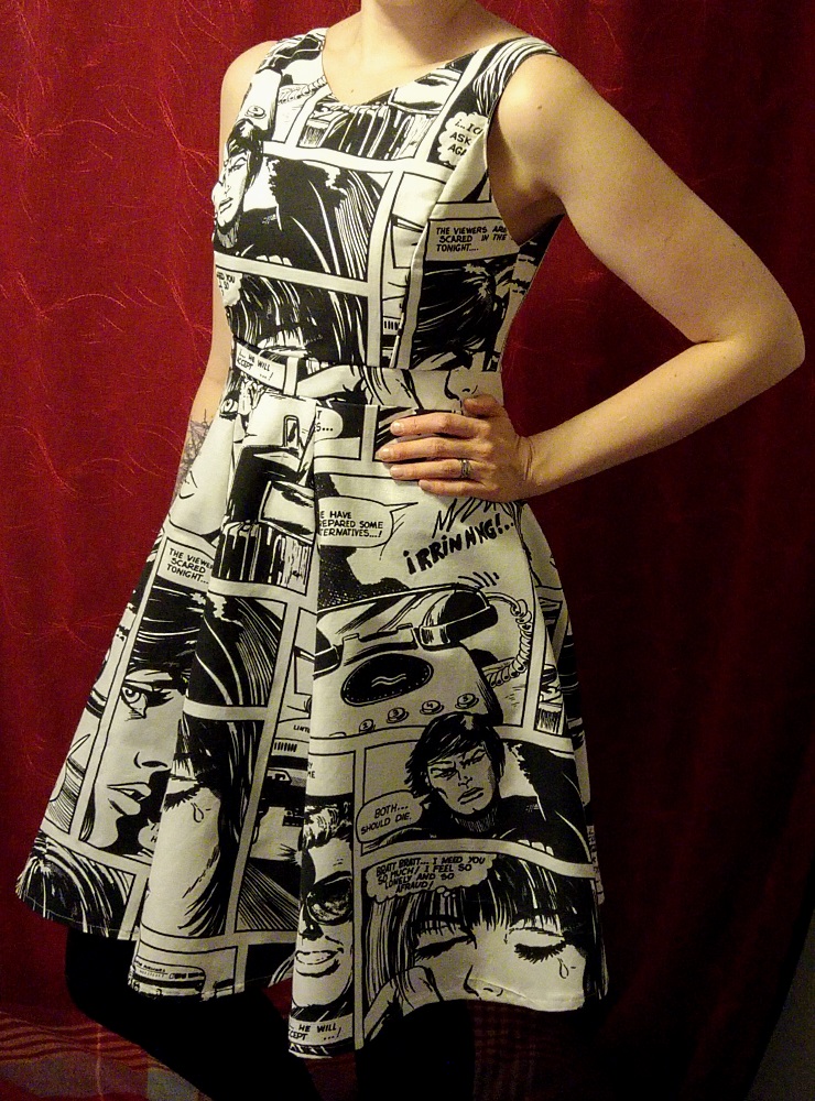 Sew Scoundrel: Comic strip dress from a curtain