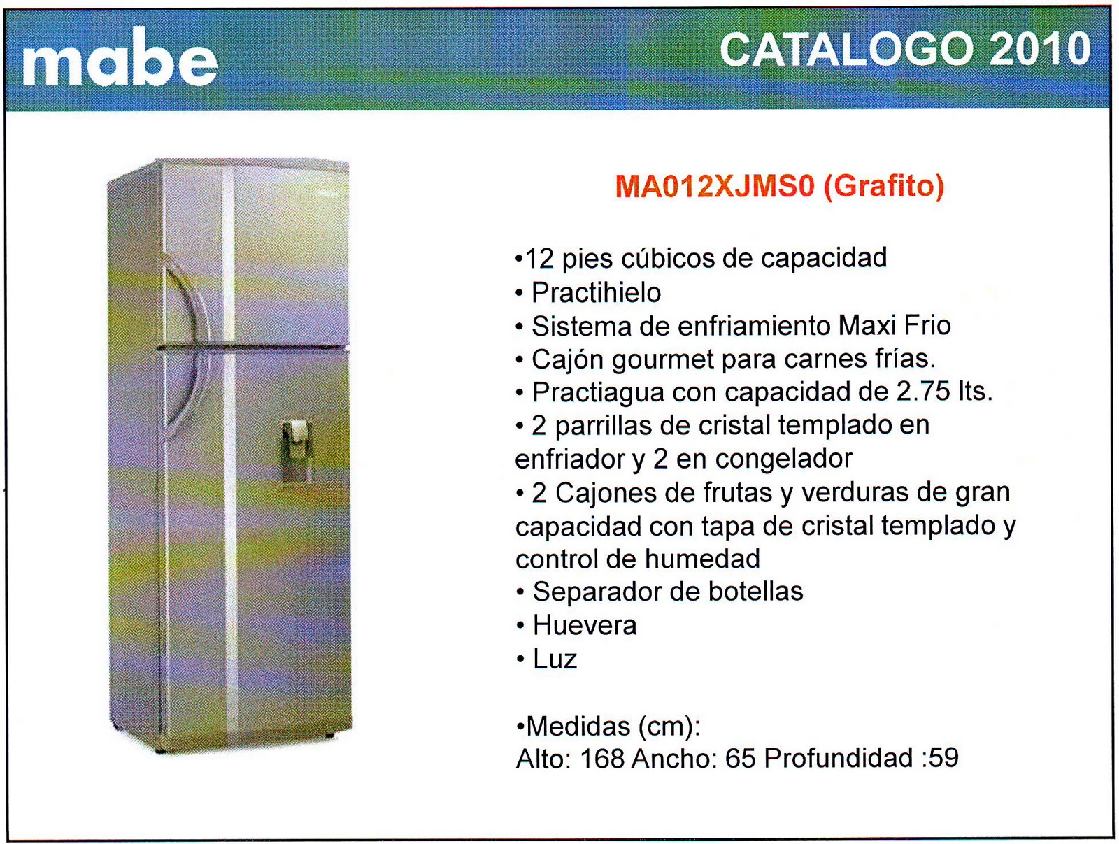 MUEBLERIA JORDY: CATALOGO - MARCA MABE