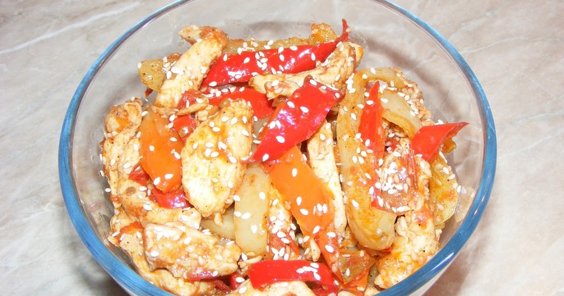 Pui cu legume si susan la wok | Preparatedevis.ro