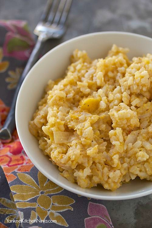 Skinny oven baked squash risotto | Yankee Kitchen Ninja