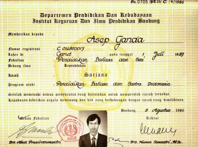 Jaza pembuatan Ijazah D3-S1-S2: CONTOH IJAZAH