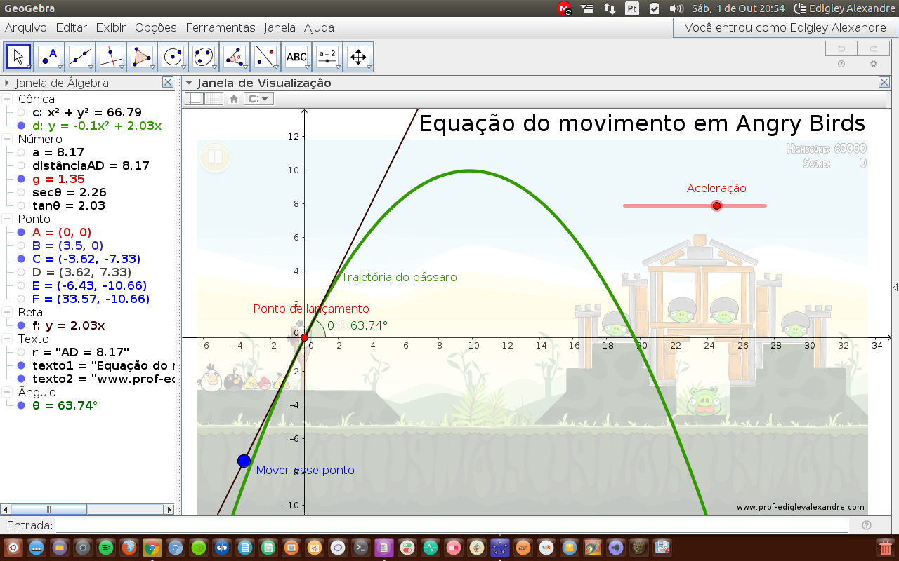 GeoGebra no Ubuntu (casamento perfeito) | Prof. Edigley Alexandre - O ...