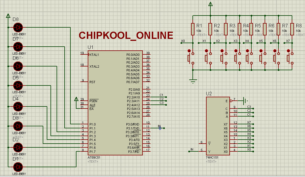 Lập trình phím bấm với 74HC151 | tinhpan