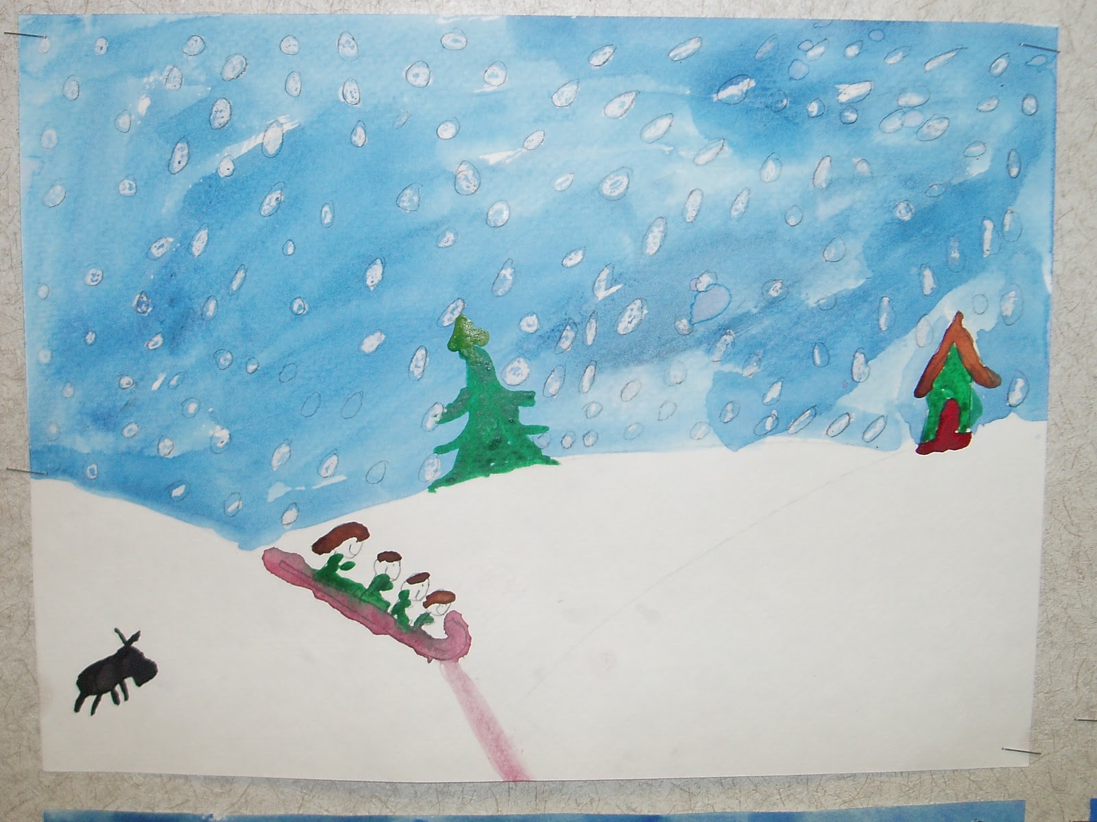Miss Young's Art Room: 4th Grade Winter Landscapes