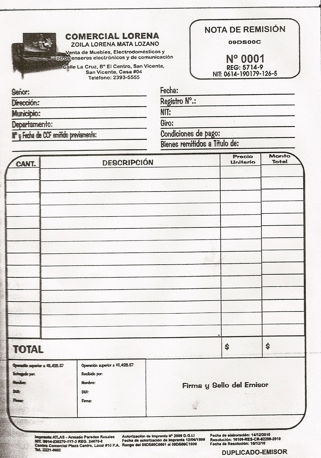 COMPROBANTES DE COMPRA Y VENTA ~ POR UN VALLE DEL SOL EMPRENDEDOR