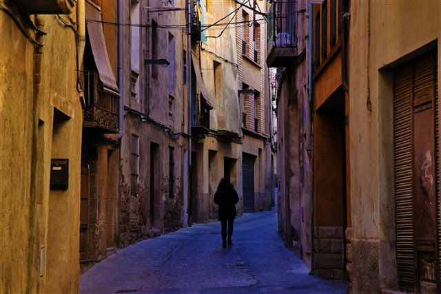 Exploring the streets of Cardona, Spain