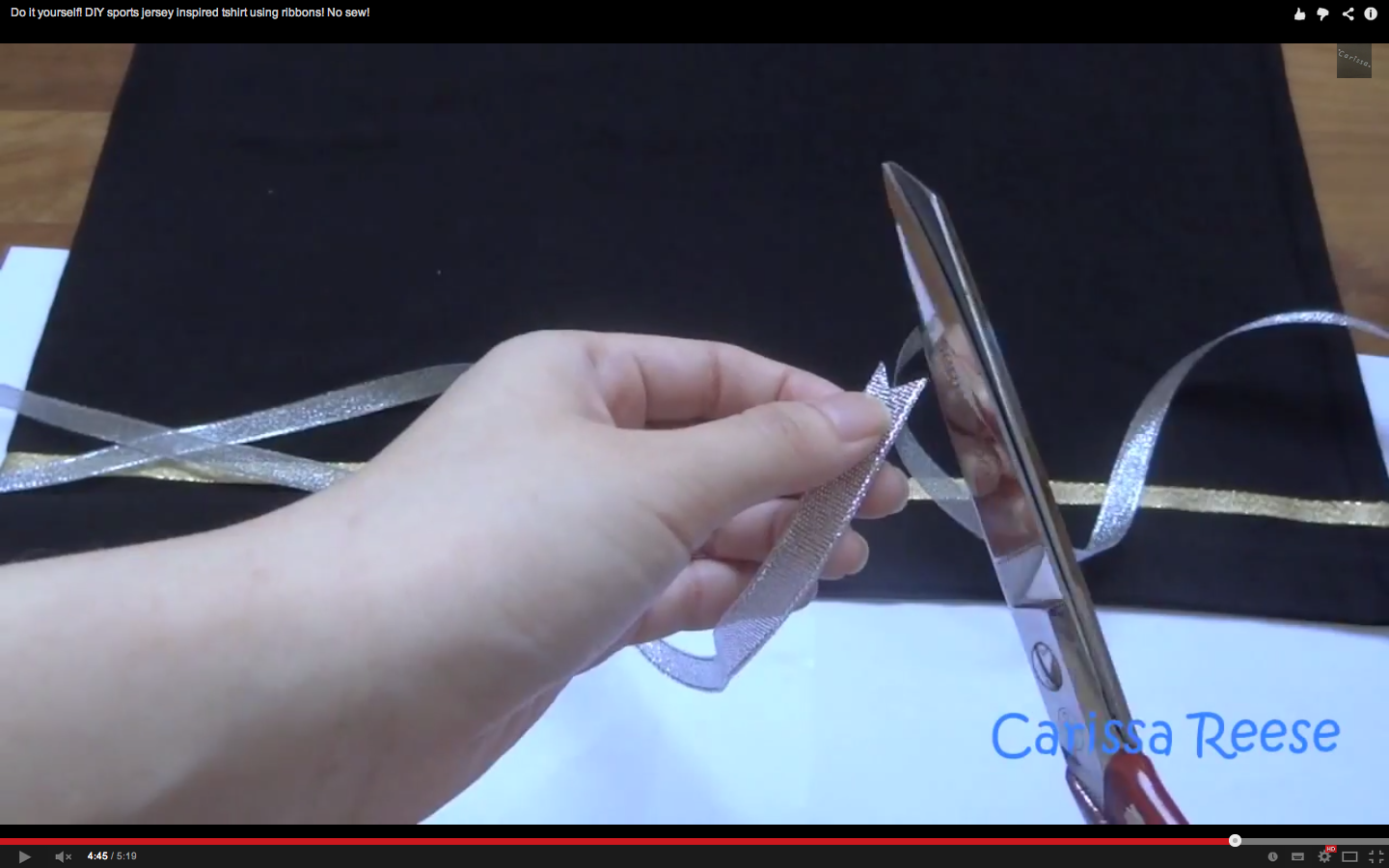 DIY! Do it yourself. Sports jersey inspired tshirt using ribbons ...