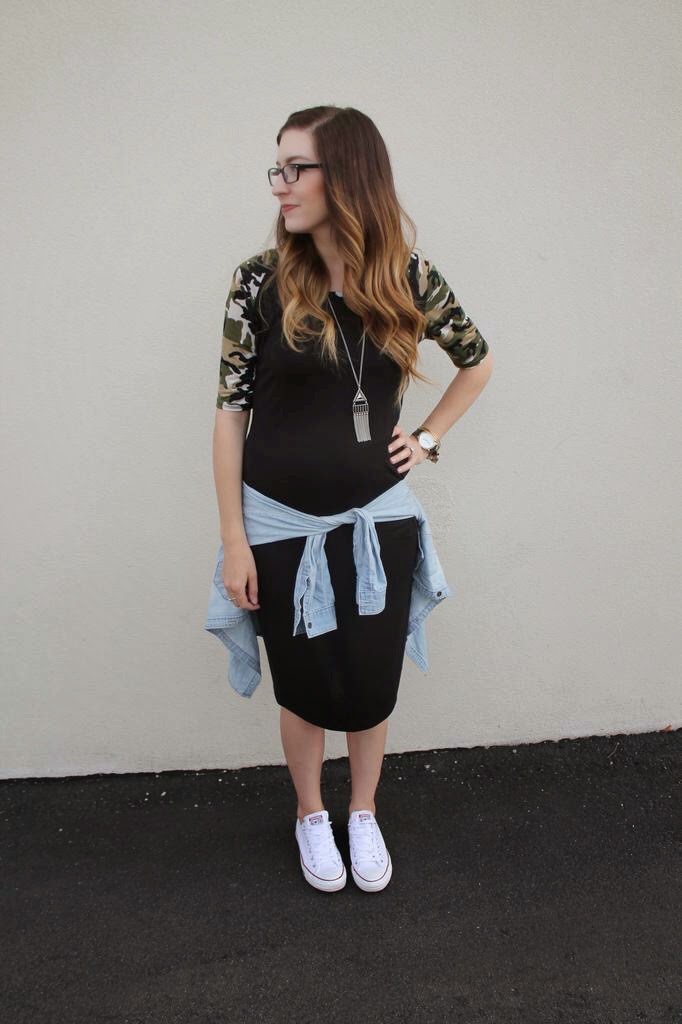 LulaRoe Baseball Tee Dress - Arrows & Apricots