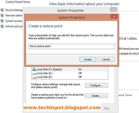 How to Create Restore Point in Windows 10 with Pictures