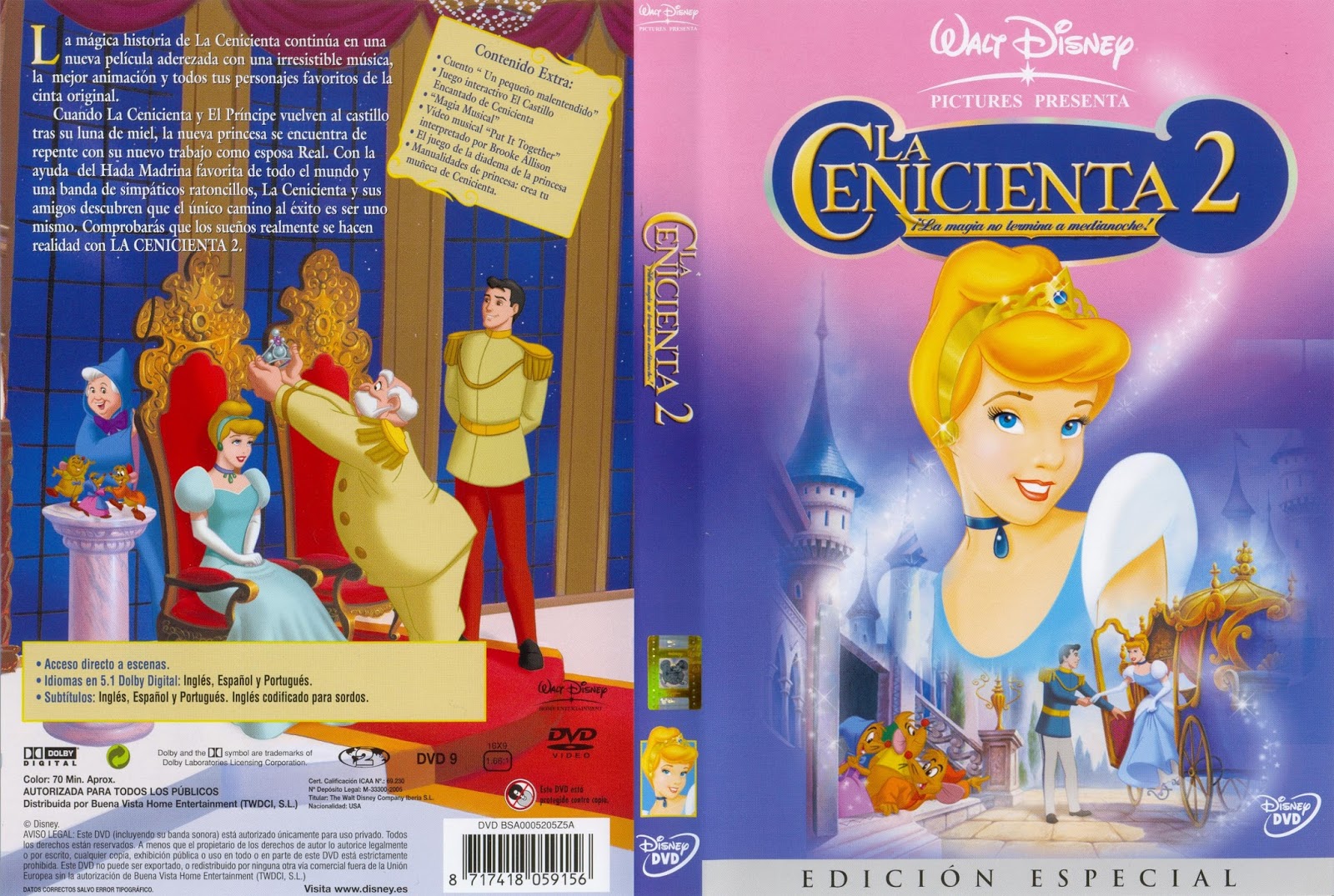 TÓMBOLA DISNEY: La cenicienta 2: La magia no termina a media noche