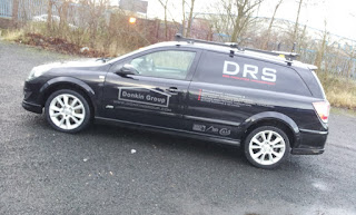 The Green I Signs Blog: Black Vauxhall Astra van signwriting for the ...