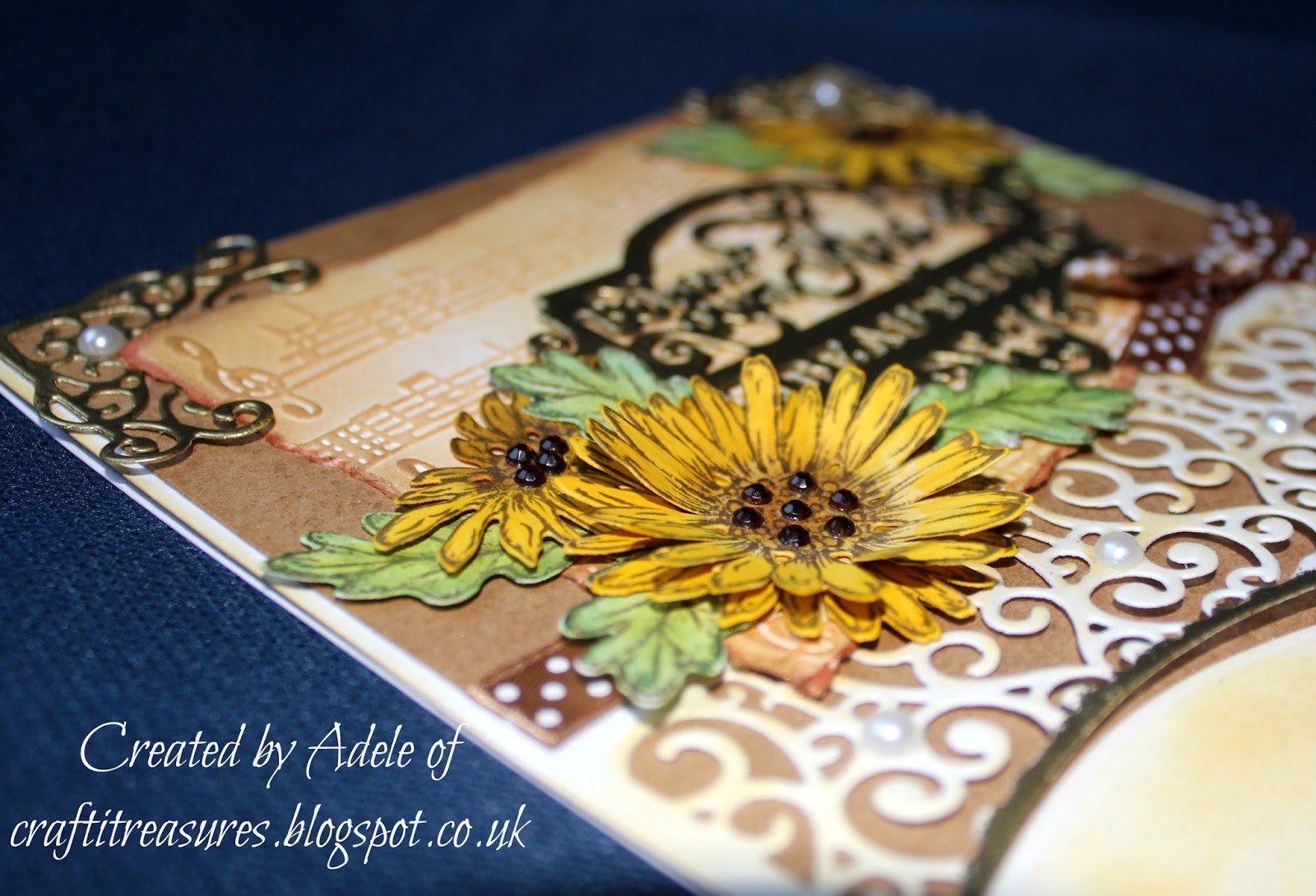 Crafti Treasures: Beautiful Sunflowers card tutorial with Crafter's ...