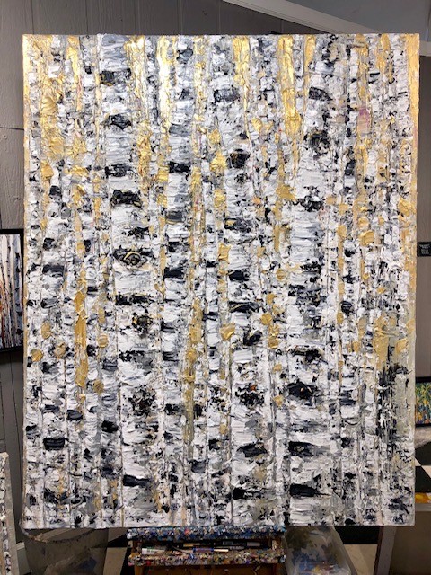 Aspen Paintings by Contemporary Aspen Artist Jennifer Vranes, Birch ...