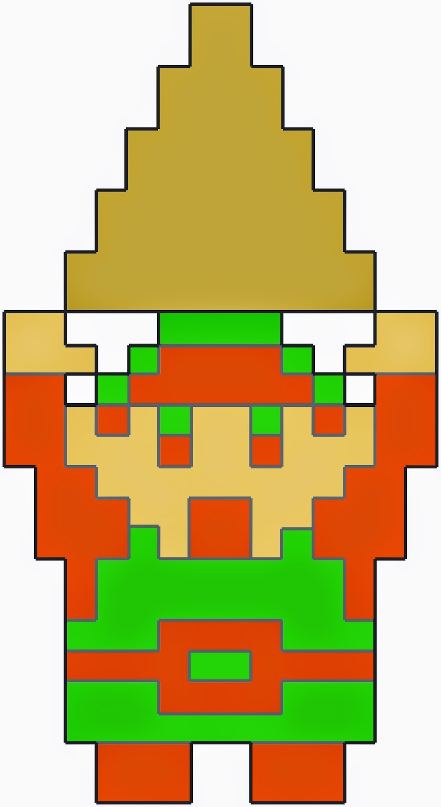 Otaku Crafts: 8-Bit Link Ornament