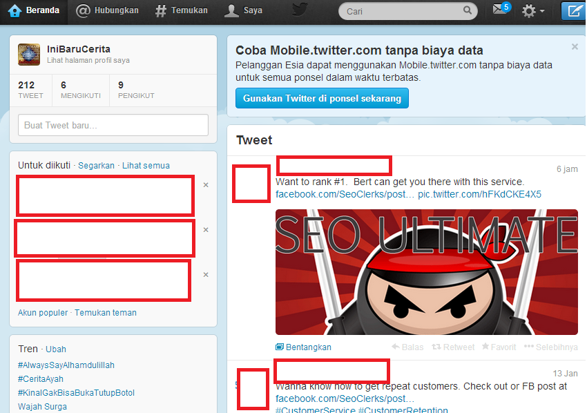 Tampilan Baru Twitter Versi Desktop 2014 Lebih Cepet - Index Berita