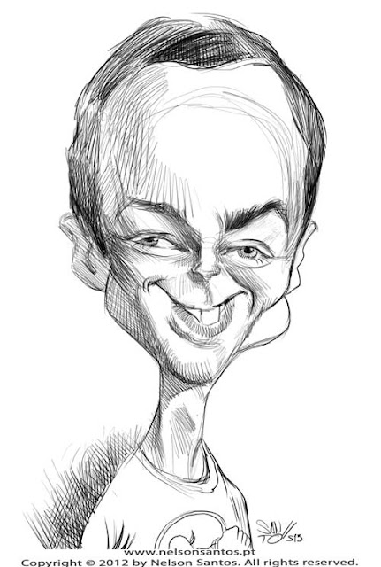 CARICATURAS: Sheldon Cooper caricature sketch