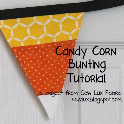 Sew Lux Fabric : Blog: Candy Corn Bunting Tutorial