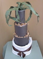 Second Generation Cake Design: Palm Tree Monkey Diaper Cakes
