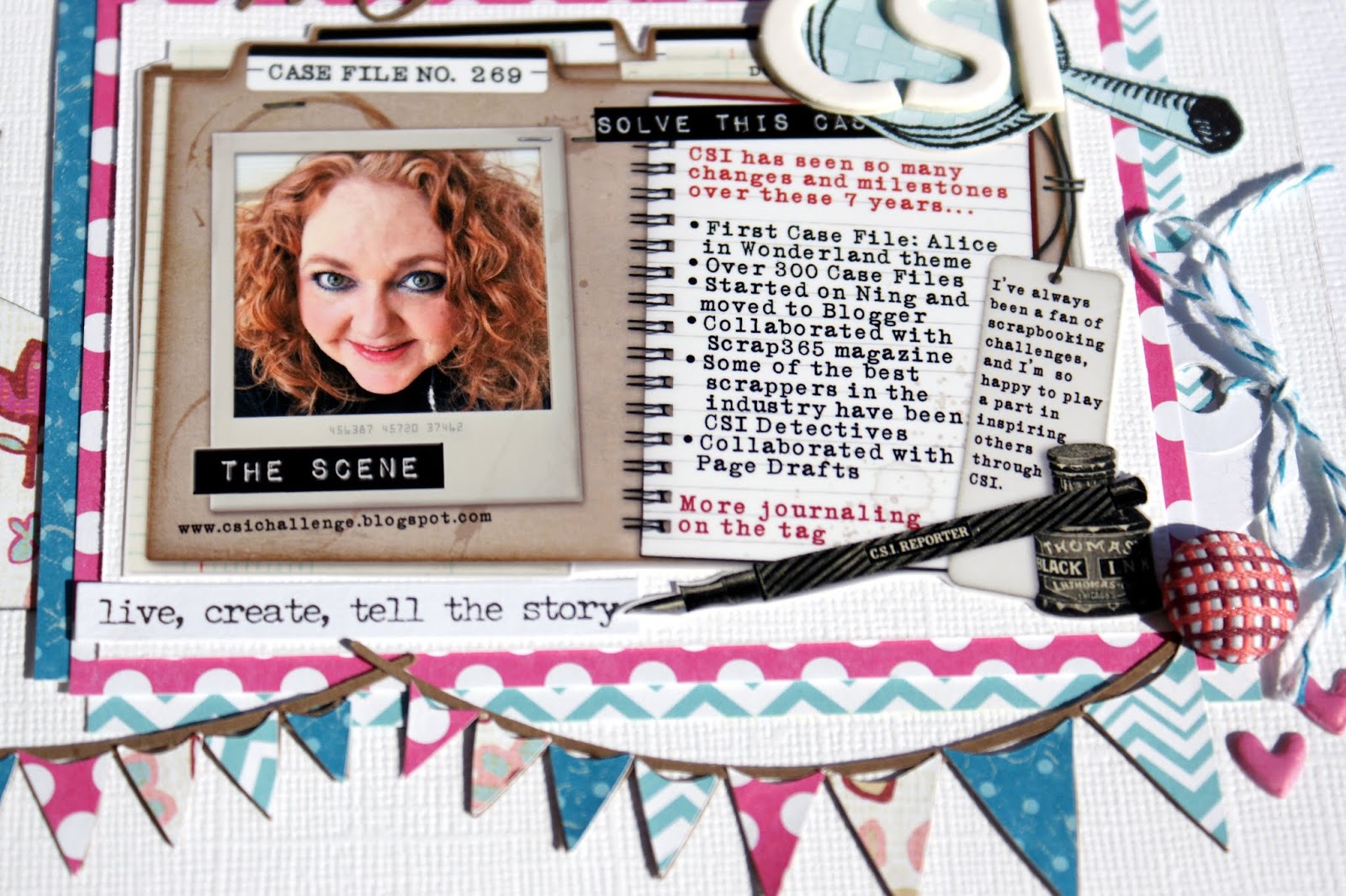 Little Scraps of Magic: Happy Birthday, CSI! {CSI Case File No. 269}