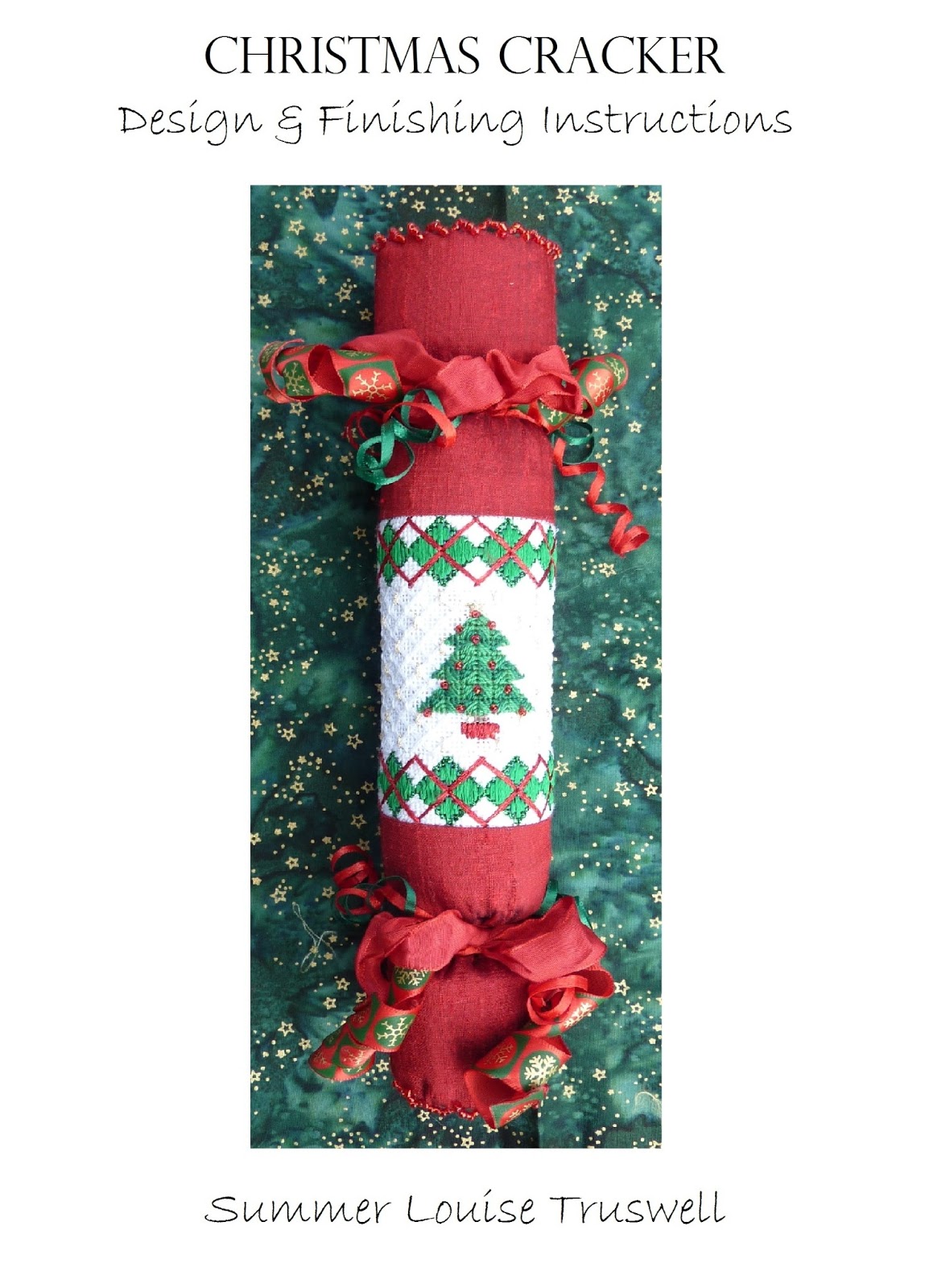 Summer's Snippets: Christmas Cracker Design & Finishing Instructions