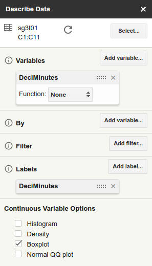 Box and whisker plots in Google Sheets
