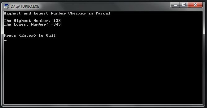 Free Programming Source Codes And Computer Programming Tutorials Highest And Lowest Number In