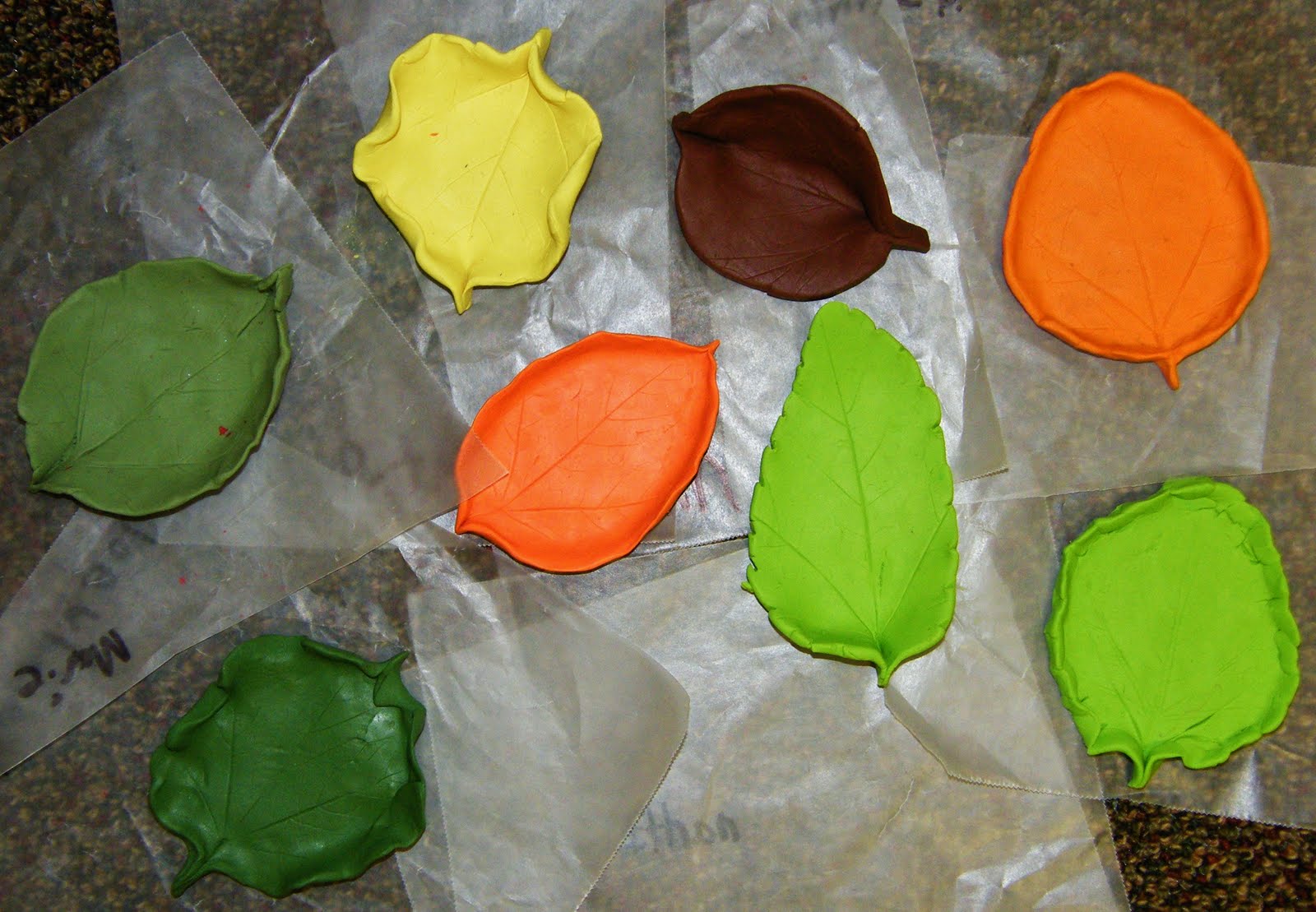 artteajannell: Gilded Clay Leaves