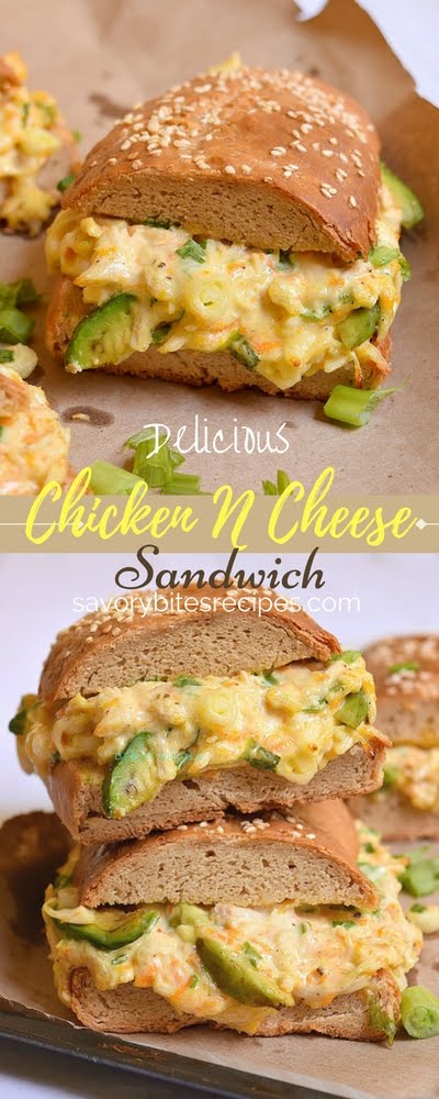 Chicken N Cheese Sandwich | Savory Bites Recipes - A Food Blog with ...
