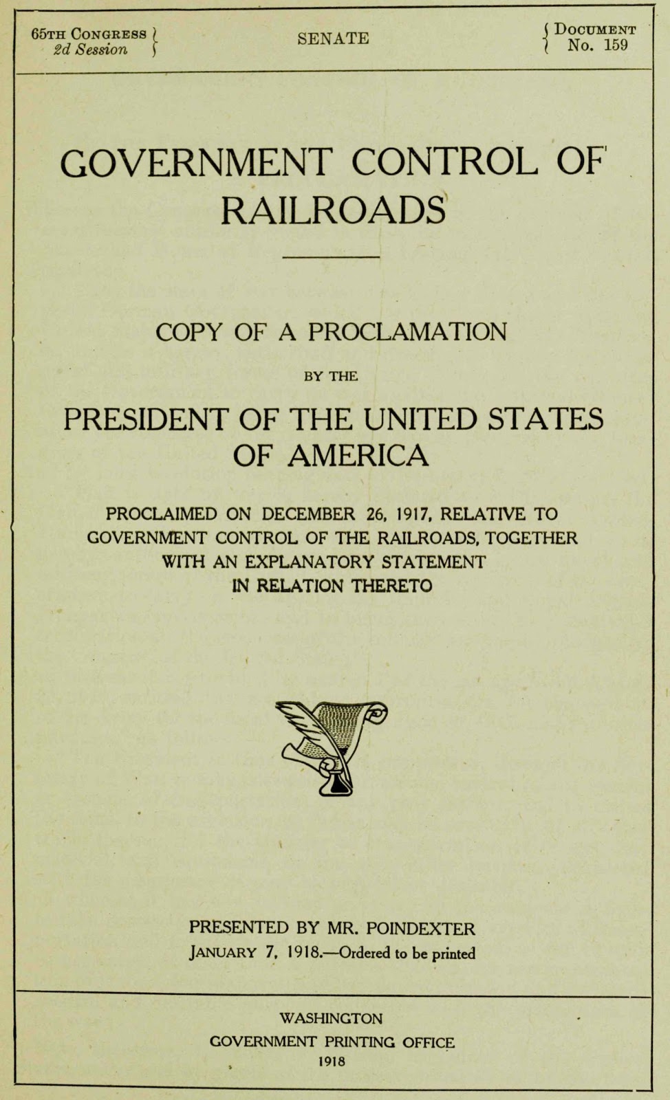 History Day @ Your Library: Government Control of Railroads