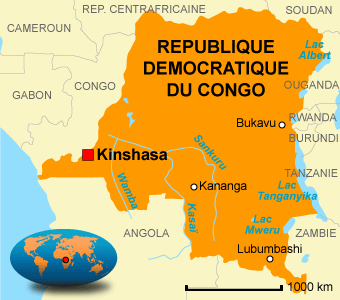 République Démocratique Du Congo Carte Géographique