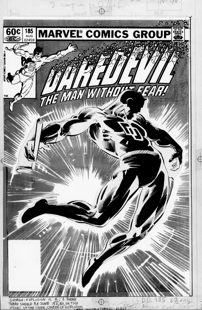 Marvel Comics of the 1980s: 1982 - Anatomy of a cover - Daredevil #185