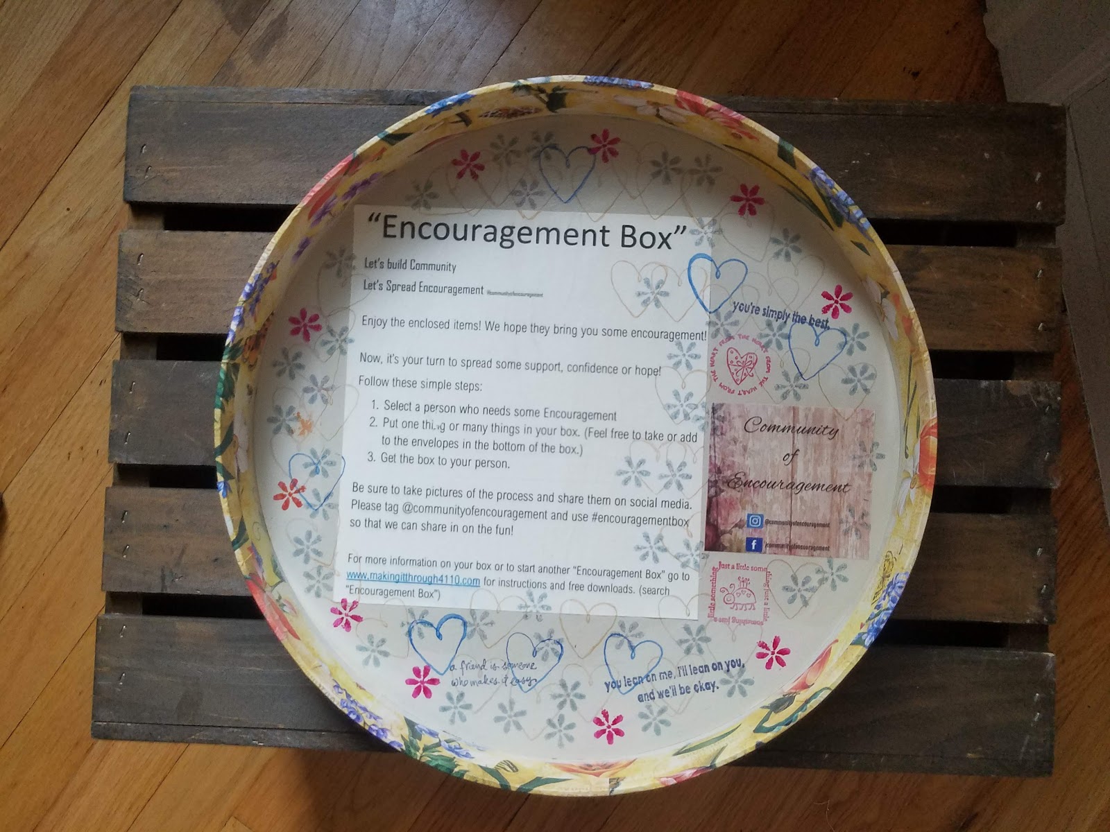 How to make an Encouragement Box